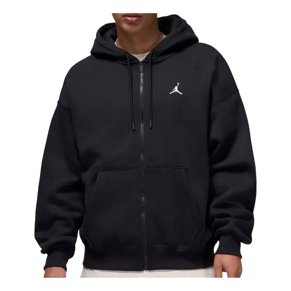 JORDAN Brooklyn Fleece Oversized Full-zip Hoodie 'black Sail