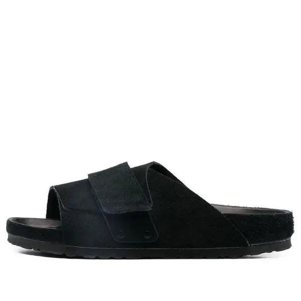 BIRKENSTOCK Kyoto Suede Leather Sandals - Black