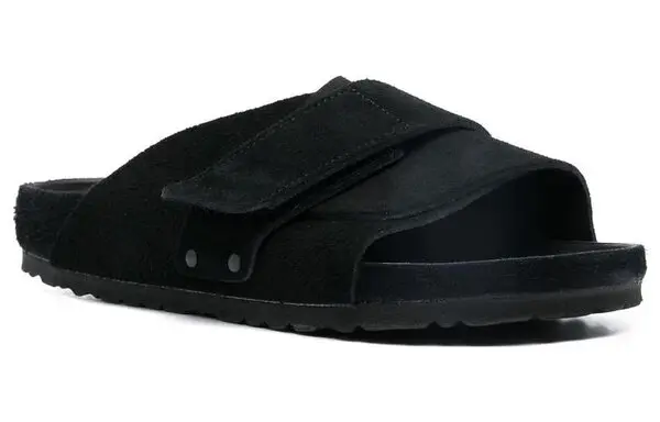 BIRKENSTOCK Kyoto Suede Leather Sandals - Black