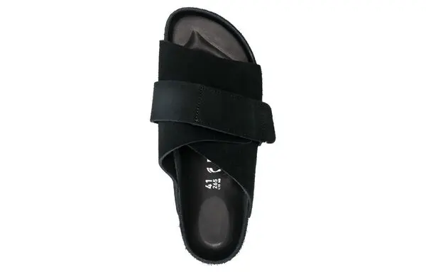 BIRKENSTOCK Kyoto Suede Leather Sandals - Black
