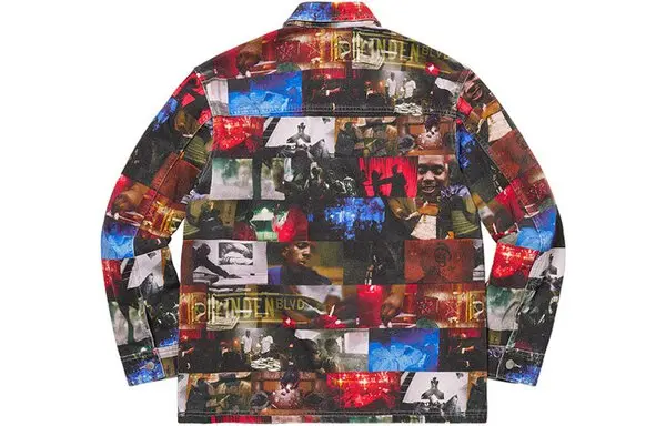 Supreme Fw21 Week 1 Nas And Dmx Collage Denim Chore Coat - Tan