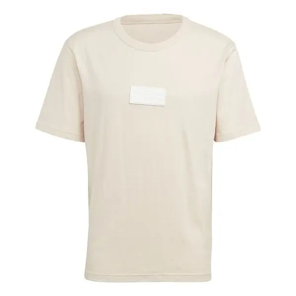 Adidas Originals Silicon Badge T Logo Sports Short Sleeve White T-shirt - Creamy