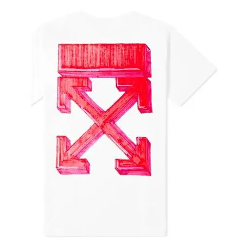 Off-White Fw20 Marker Arrow Red Arrow Printed - White