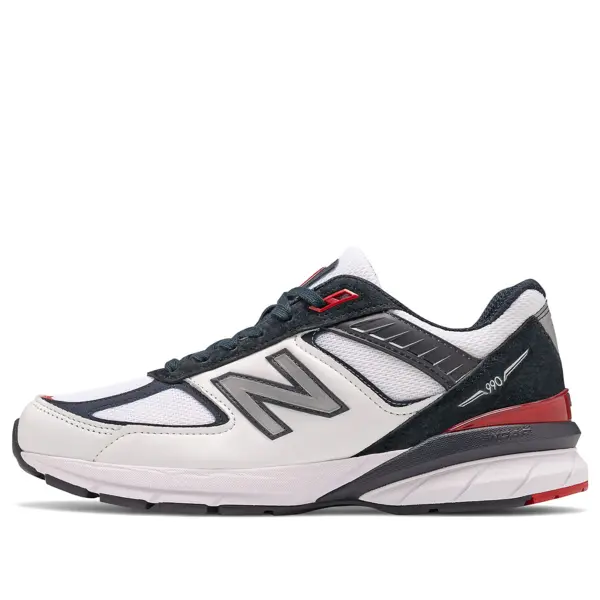 NEW BALANCE 990v5 Made In Usa 'white Carbon Red - White/black/red