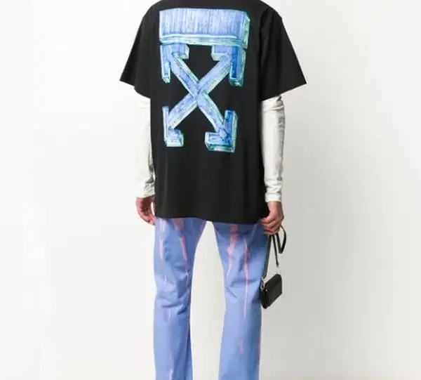 Off-White Fw20 Maker Arrows Print Short Sleeve Round Neck
