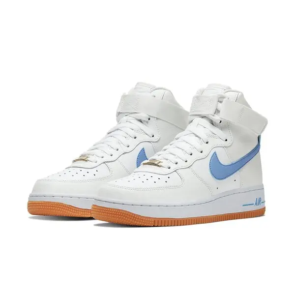 Nike Force 1 High Top Sneakers - White/blue