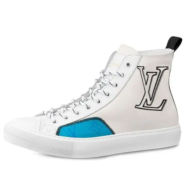 LOUIS VUITTON Tattoo High Top Sneakers - White/black/red