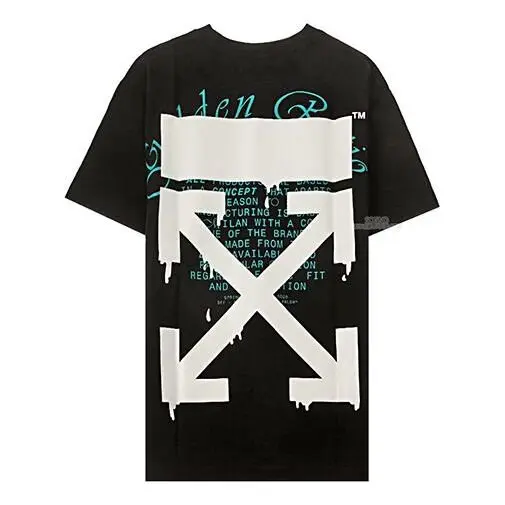 Off-White Dripping Arrows Loose Short-sleeved T-shirt - Black