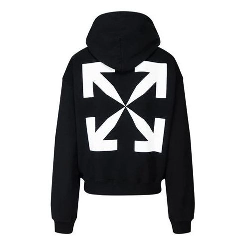 Off-White Printed Hooded Sweatshirt - Black
