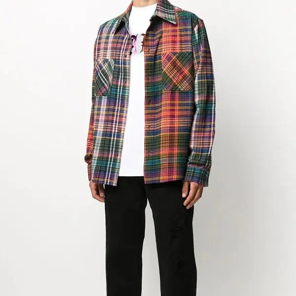 Off-White Stencil Flannel Check Shirt