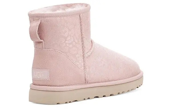 UGG Classic Mini Snow Leopard Boots - Pink