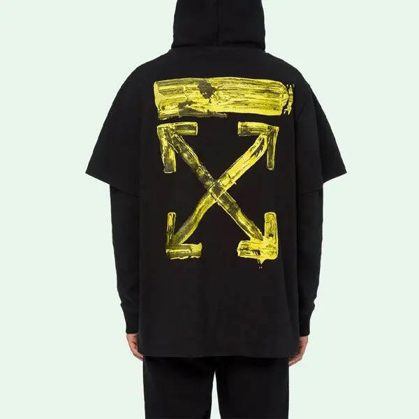 Off-White Arrow Print Drawstring Hoodie