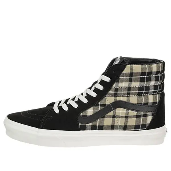 VANS Sk8-hi Plaid High Top Sneakers - Black