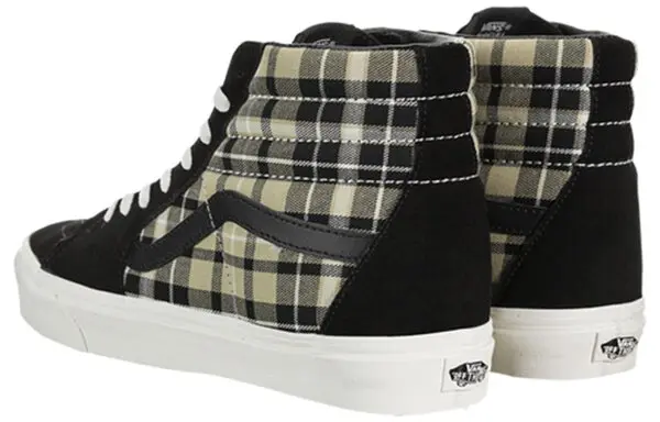 VANS Sk8-hi Plaid High Top Sneakers - Black
