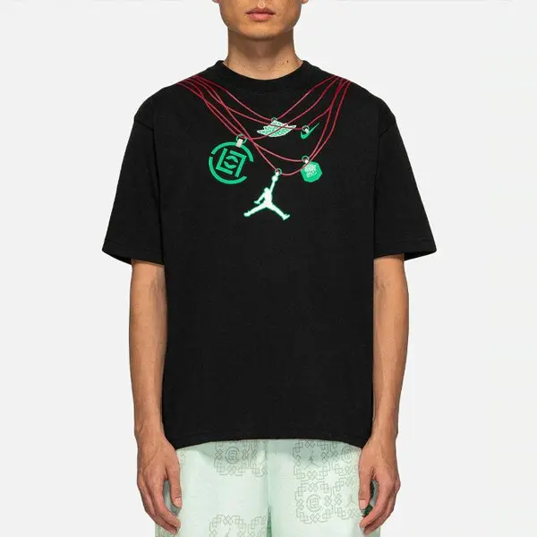 JORDAN X Clot Jade T-shirt 'black
