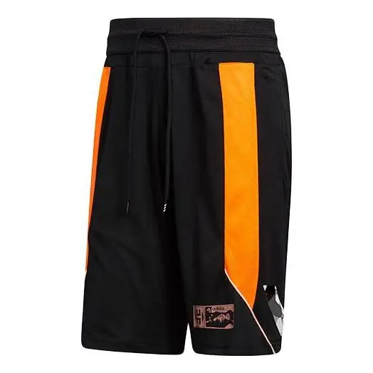 Adidas Basketball Shorts With Contrasting Panels - Black