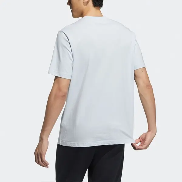 Adidas Neo Ce Grph Tee 2 Logo Printing Sports Short Sleeve - Blue