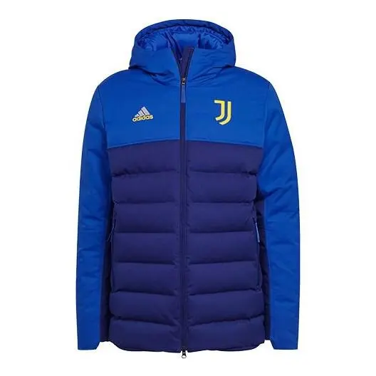 Adidas Colorblock Down Jacket With Hood And Zipper - Default Color