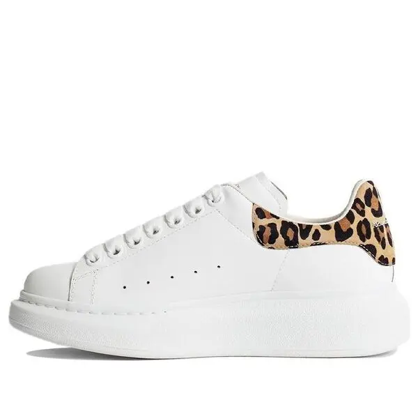 Alexander McQueen Oversized Sneaker White Leopard Suede - White/leopard