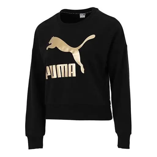 PUMA Classics Logo Printing Round-neck Sweatshirt