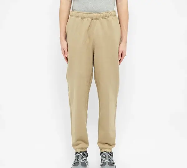 Nike Lab Logo Retro Classic Fleece Lined Bundle Feet Sports Pants - Khaki