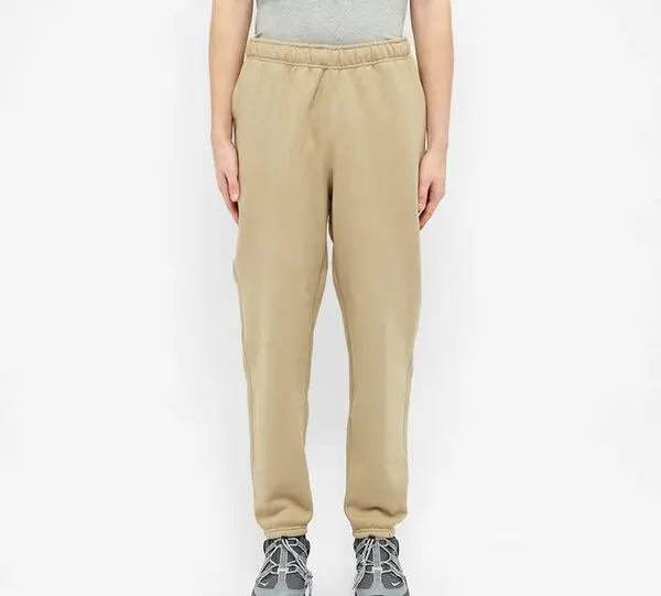 Nike Lab Logo Retro Classic Fleece Lined Bundle Feet Sports Pants - Khaki