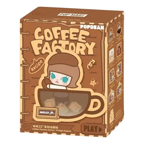 POP MART Pop Bean Coffee Factory Fridge Magnet Sealed Case - Multi-color