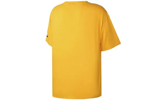 PUMA Culture Makertee Black Loose Sports Round Neck Short Sleeve - Yellow