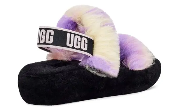 UGG Sandals - Black/white/purple