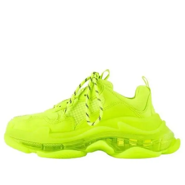 Balenciaga Triple S Fluorescent Sneakers - Yellow