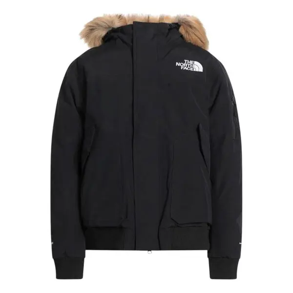 The North Face Down Jacket With Fur Hood - Black