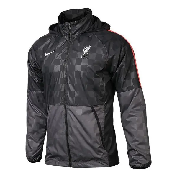 Nike Liverpool F.c. Awf Zipper Hooded Jacket - Black