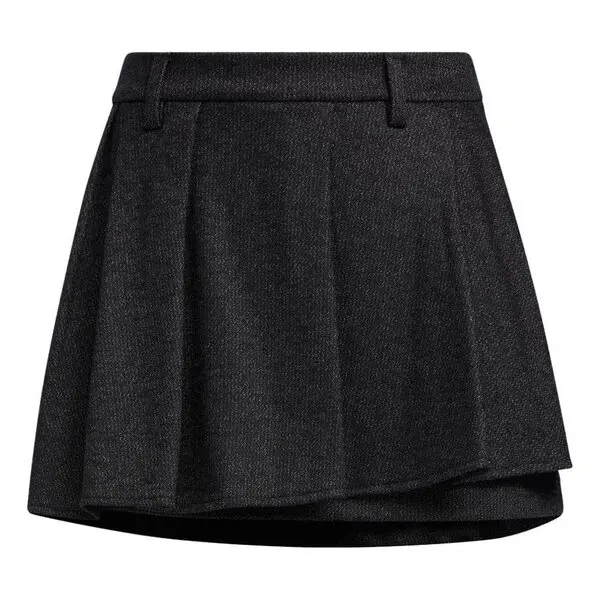 Adidas Wool Blended Front Pleated Skirt - Black