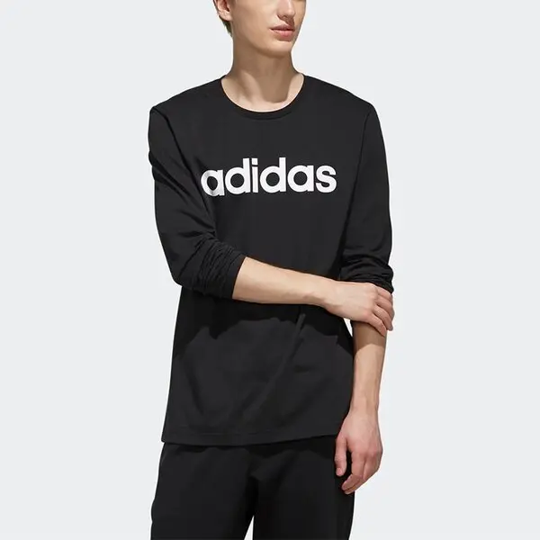 Adidas Neo M Ce Lnr Ls Logo Printing Round Neck Long Sleeves