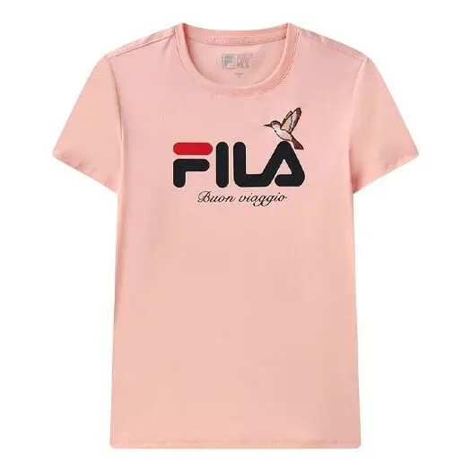 FILA Logo Alphabet Sports T-shirt - Pink