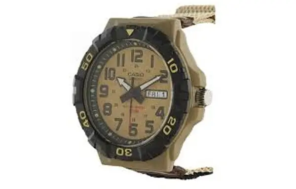 Casio Analog Quartz Watch With Luminous Dial And Nylon Strap