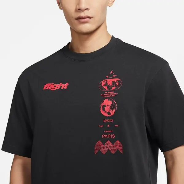 JORDAN Flight Heritage 85 T-shirt 'black Red