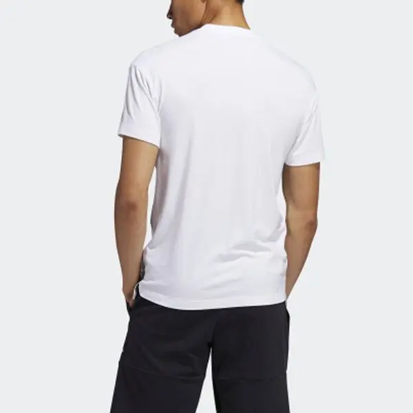 Adidas M Gfx T Prime Solid Color Side Sports Stylish Round Neck Short Sleeve White