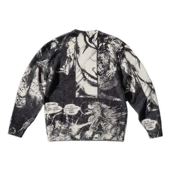 Supreme X The Crow Graphic Knit Sweater - White/black