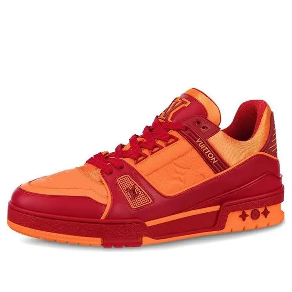 LOUIS VUITTON Lace Up Sneakers - Orange/red