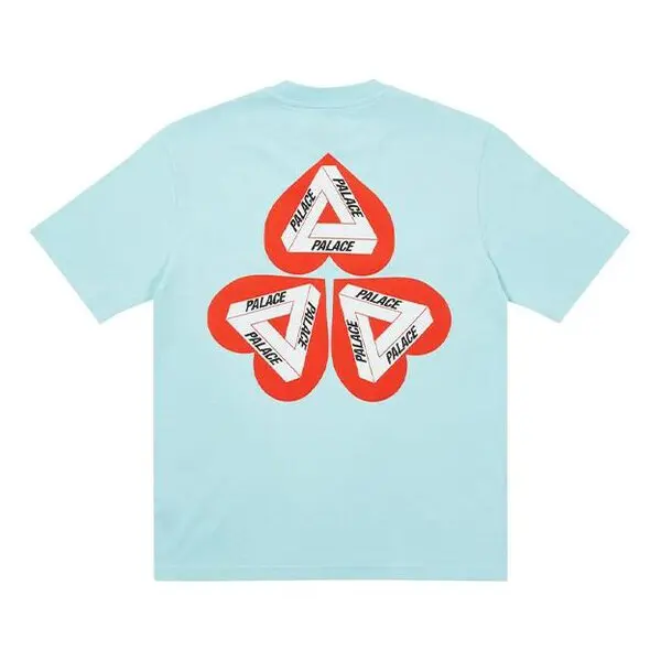 PALACE Heart Shape Tri- Ferg Short Sleeve T-shirt - Light Blue