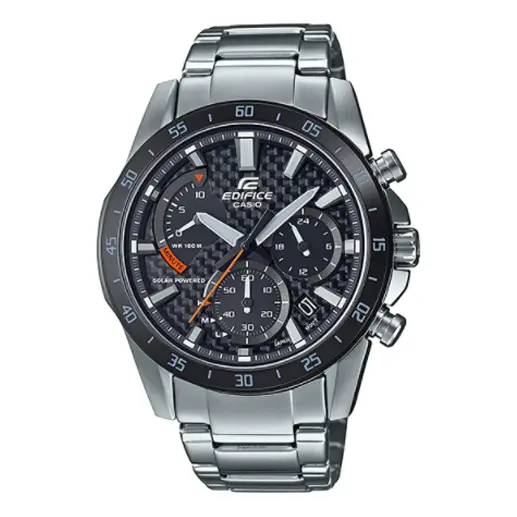 Casio Edifice Solar Powered Sapphire Crystal Chronograph Watch - Black