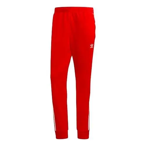 Adidas Originals Sst Tp P Logo Bundle Feet Athleisure Casual Sports Pants Red - Light Red