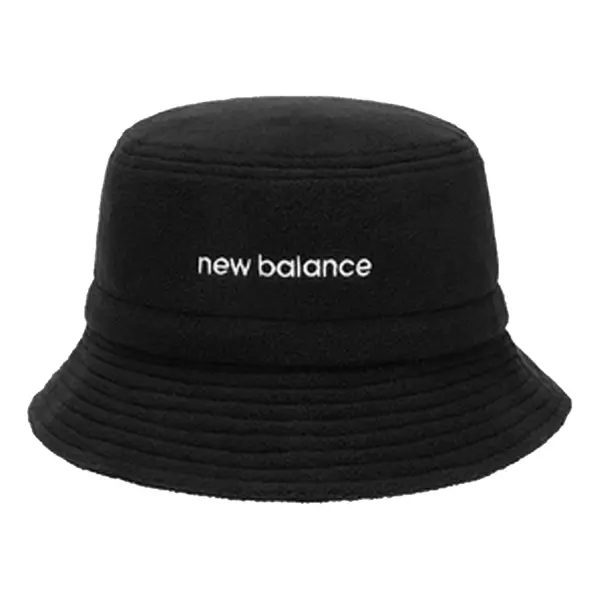 NEW BALANCE Wordmark Logo Fleece Bucket Hat - Black