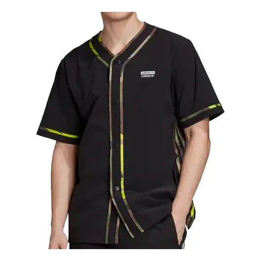 Adidas Originals Short Sleeve Button-up Baseball Shirt - Multi-color