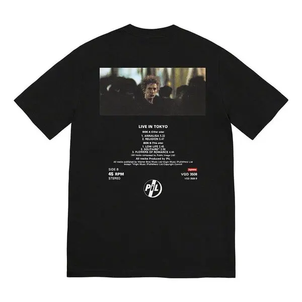 Supreme X Public Image Ltd Pil Live In Tokyo T-shirt
