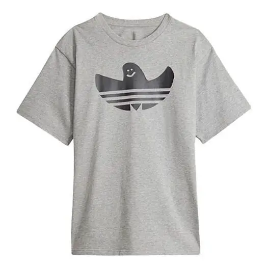 Adidas Originals Short Sleeve T-shirt With Graphic Logo - Gray