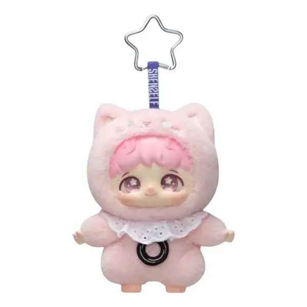 POP MART Say Hi" Plush Doll Pendant - Multi-color
