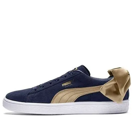 PUMA Suede Bow Varsity Peacoat Low Top Sneakers - Blue