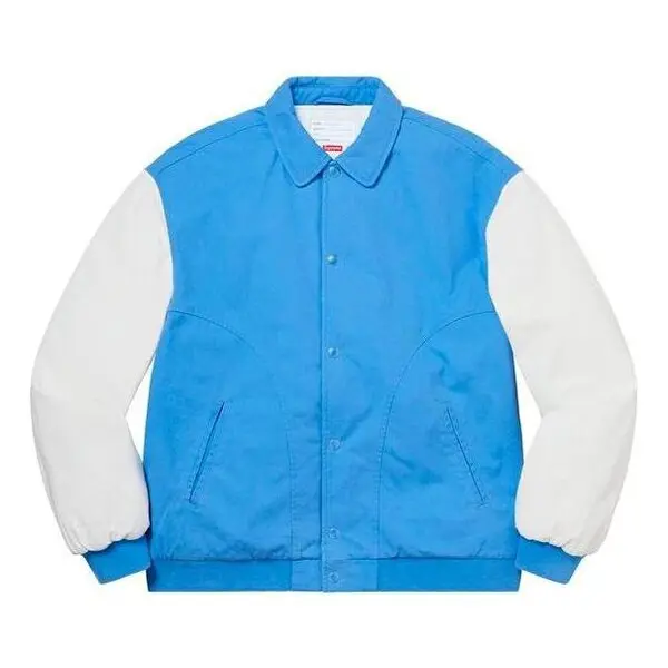 Supreme Twill Varsity Jacket - Blue/white